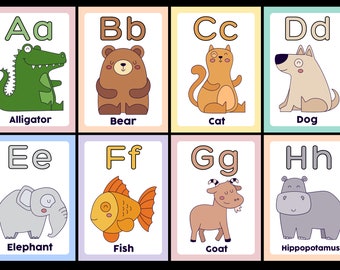 Animal Alphabet Adventure: Flipbook Flashcards for Kids - Etsy