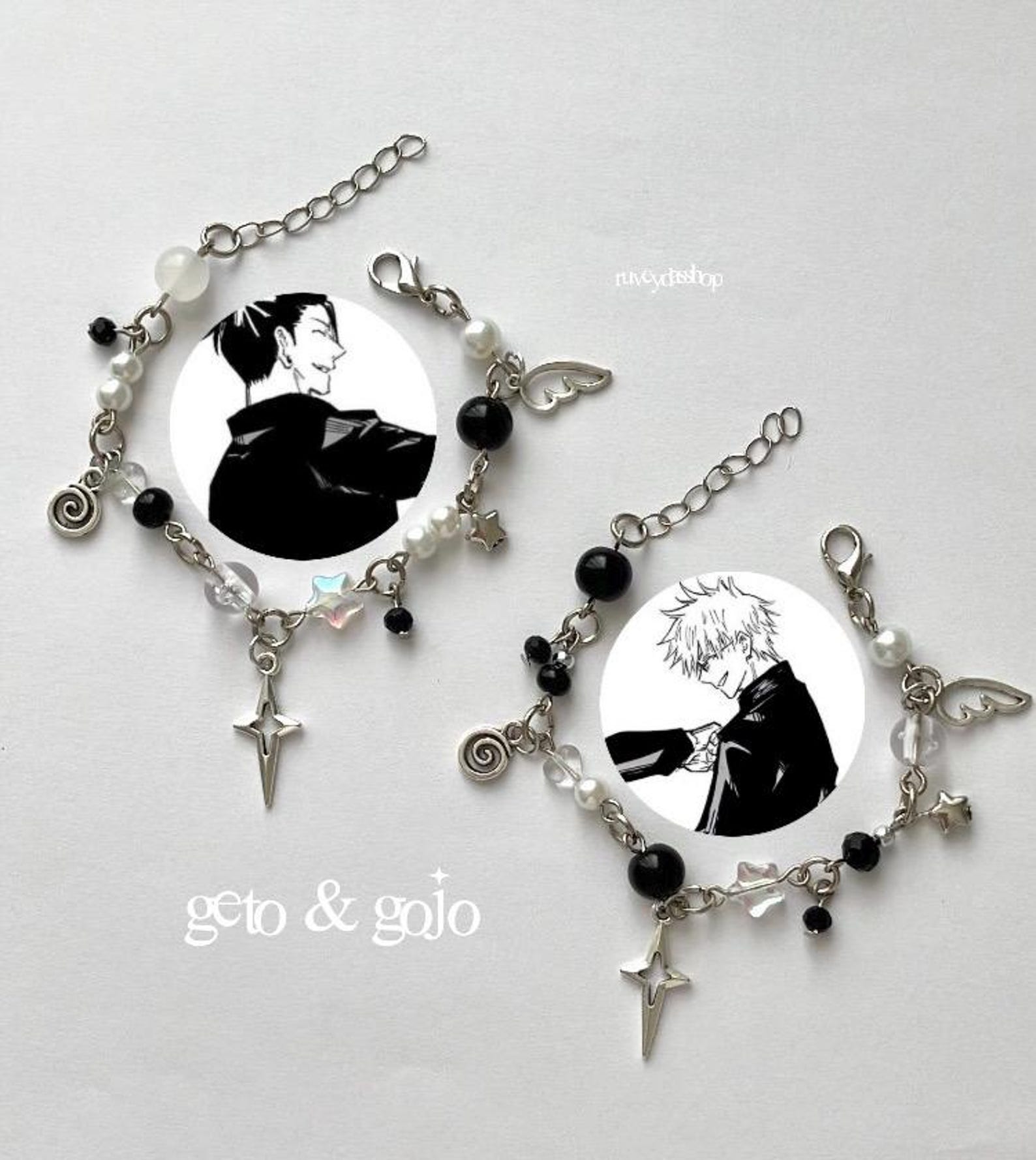 Jujutsu Kaisen Inspired Bracelet / Couple Bracelet / Geto Gojo Bracelet ...