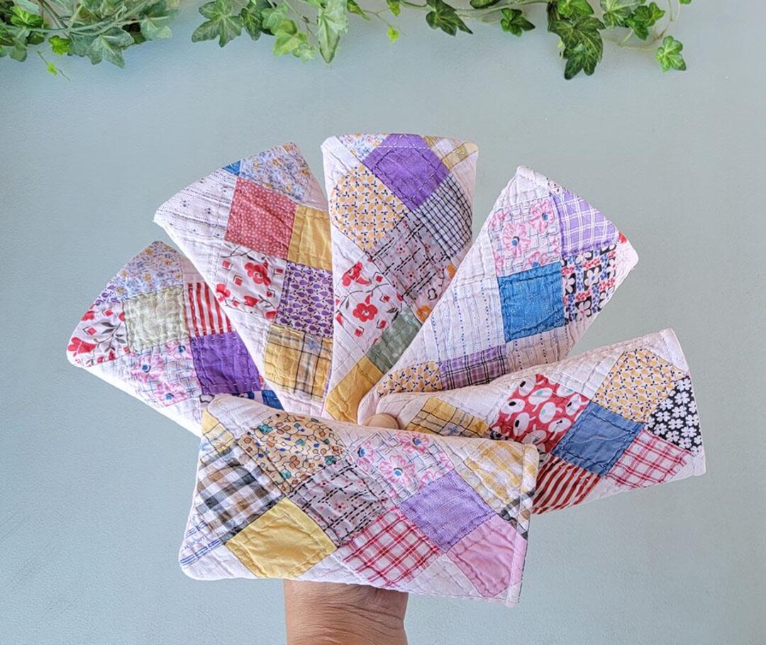 Quilted Eyeglass Case Soft Eyeglass Case Handmade Vintage Quilt quilted ...
