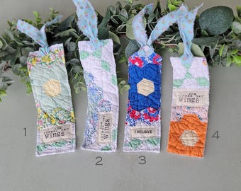 Repurposed Vintage Quilt Bookmarks - Etsy