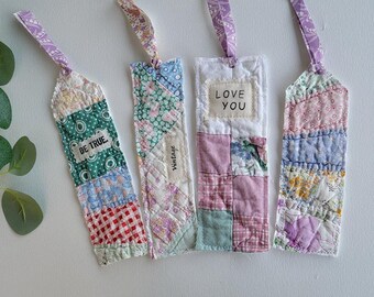 Repurposed Vintage Quilt Bookmarks - Etsy