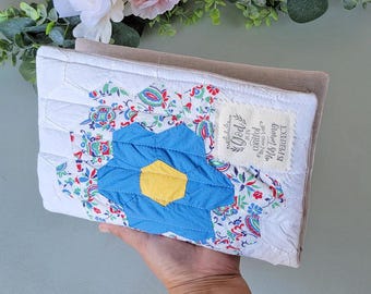 Vintage Quilted Bible Cover, Customized Quilted Bible Cover, Book Cover ...