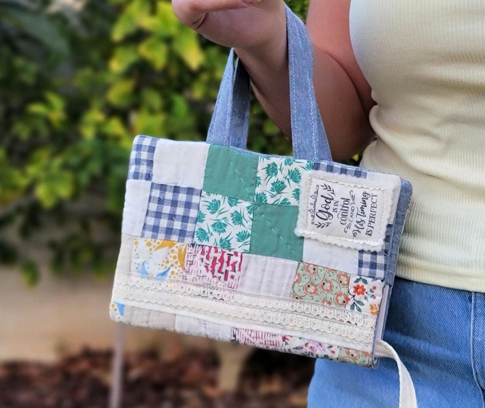 Vintage Book Cover Quilted Book Cover Handmade Book Wrap Book Cover ...