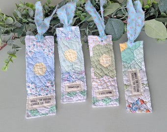 Repurposed Vintage Quilt Bookmarks - Etsy