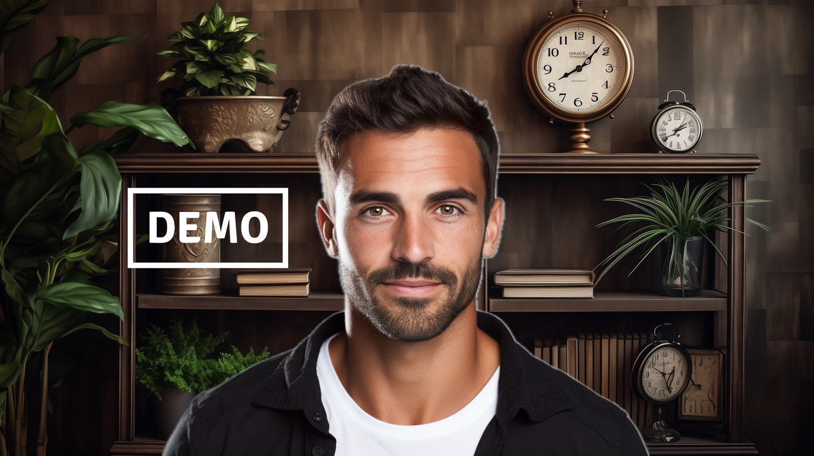 Cozy Rustic Office Virtual Background | Zoom Virtual Background | Home ...