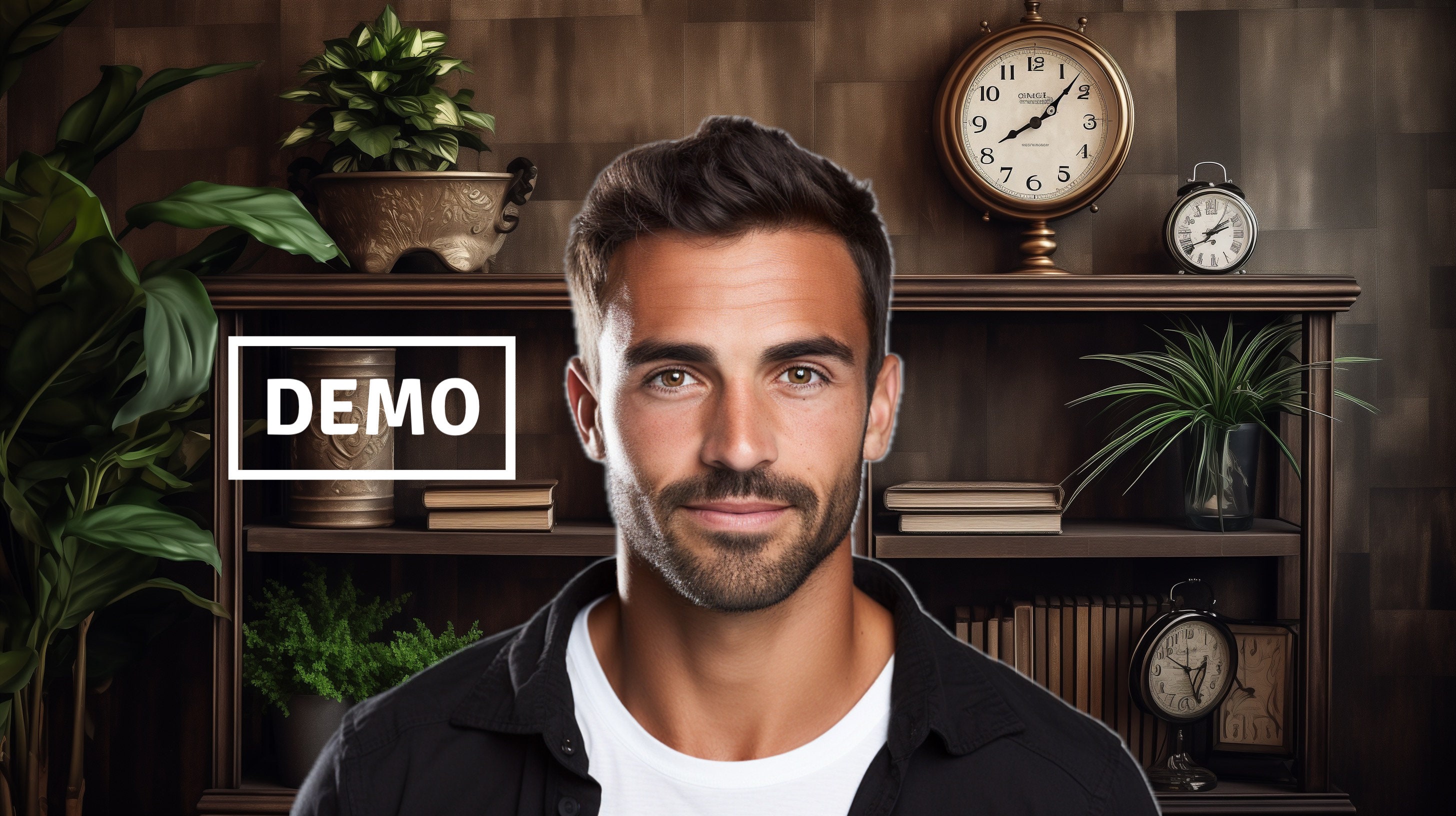 Cozy Rustic Office Virtual Background | Zoom Virtual Background | Home ...