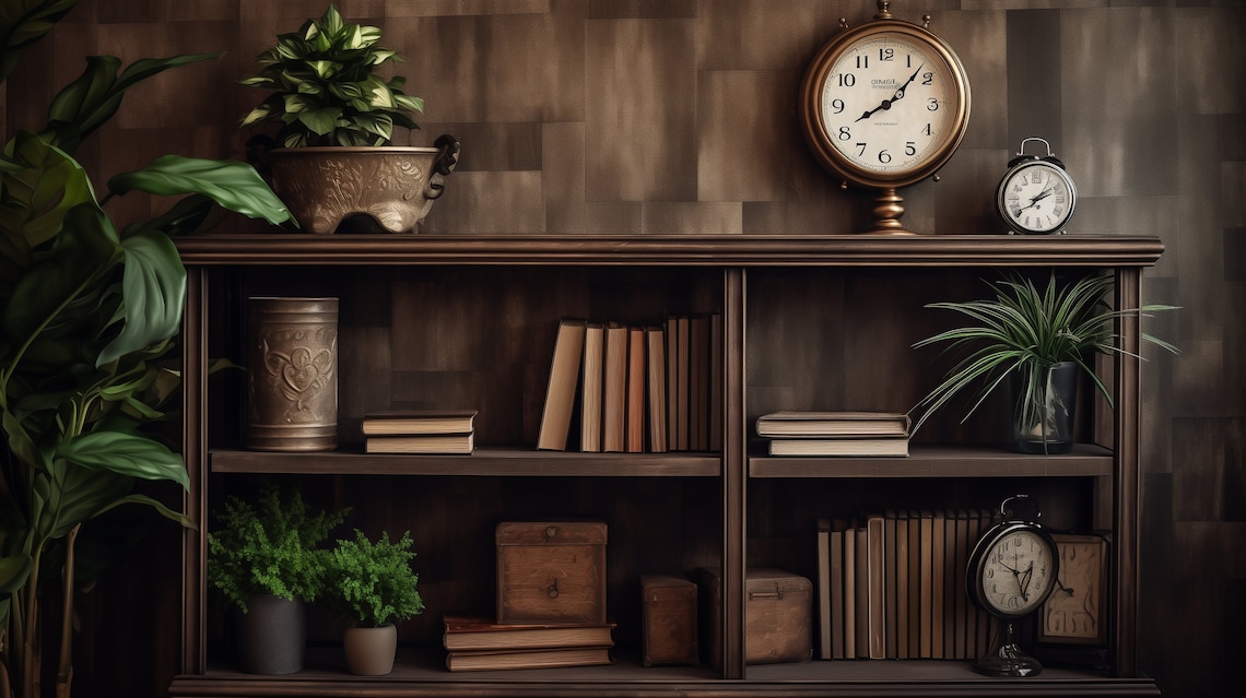 Cozy Rustic Office Virtual Background | Zoom Virtual Background | Home ...