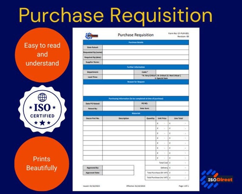 Purchase Requisition? Request Form - Etsy