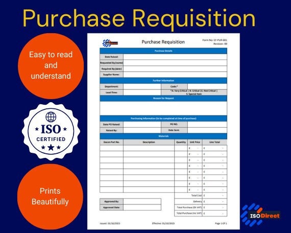 Purchase Requisition? Request Form - Etsy