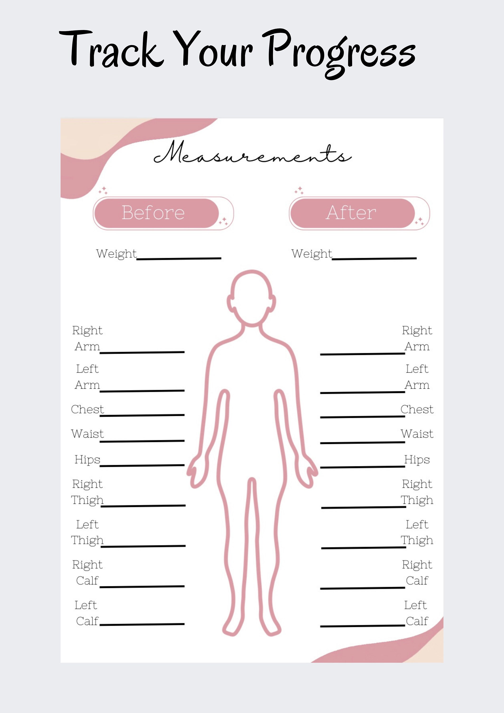 Weight Loss Tracker, Weight Loss Chart, Pounds Lost, Body Measurements ...