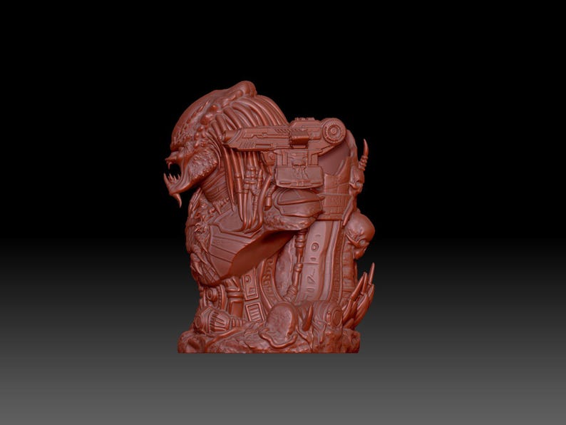 Predator Pencil Holder STL File | Alien Hunter Desk Organizer | Yautja ...