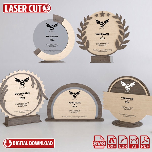 Award Trophy Laser Cut, Award Trophy SVG, Wood Cnc Cut Award, Award ...