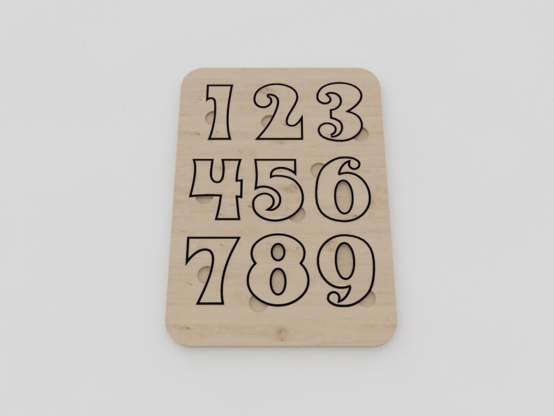Laser Cut Numbers Puzzle SVG Templates: CNC Glowforge Files (digital ...