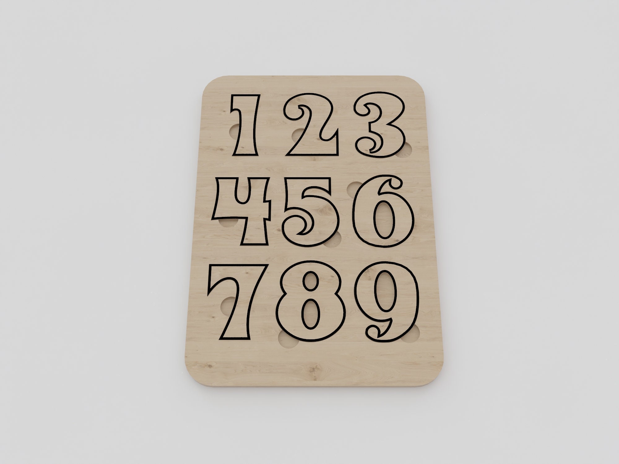 Laser Cut NUMBERS File Svg Templates Cnc and Puzzle, Dxf File for Kids ...