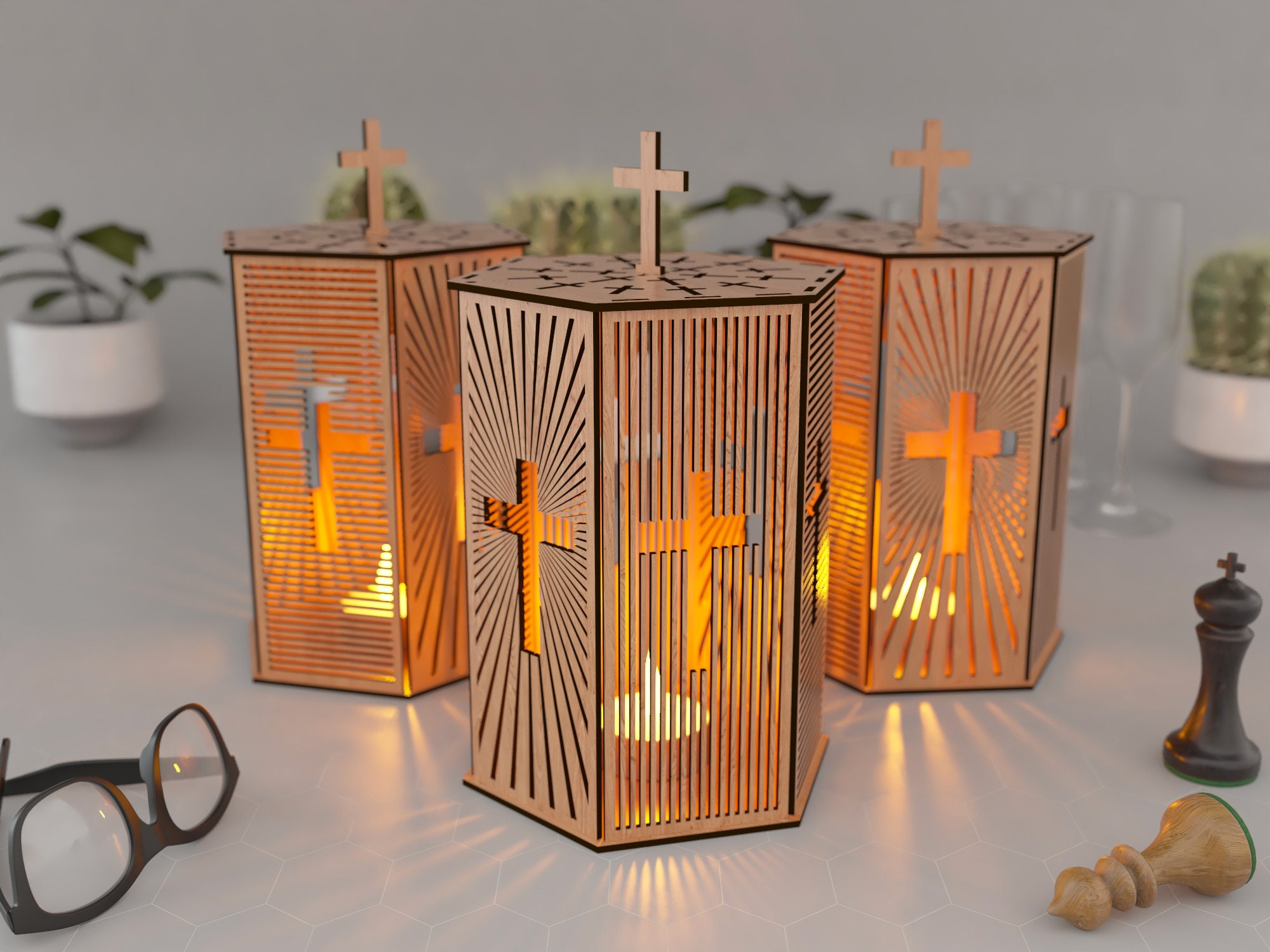 Christian Lantern Laser Cut File: Holy Pilgrim Design (digital Download ...