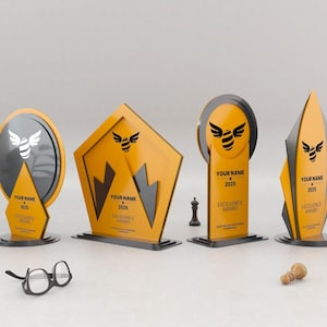 Special Shapes Award Trophy Laser Cut 4 Different Design. Svg Files ...