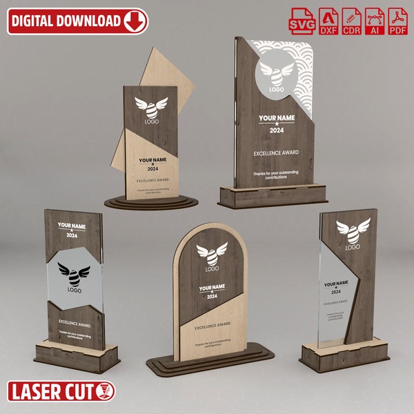 Acrylic Trophy Laser Cut Files - Etsy