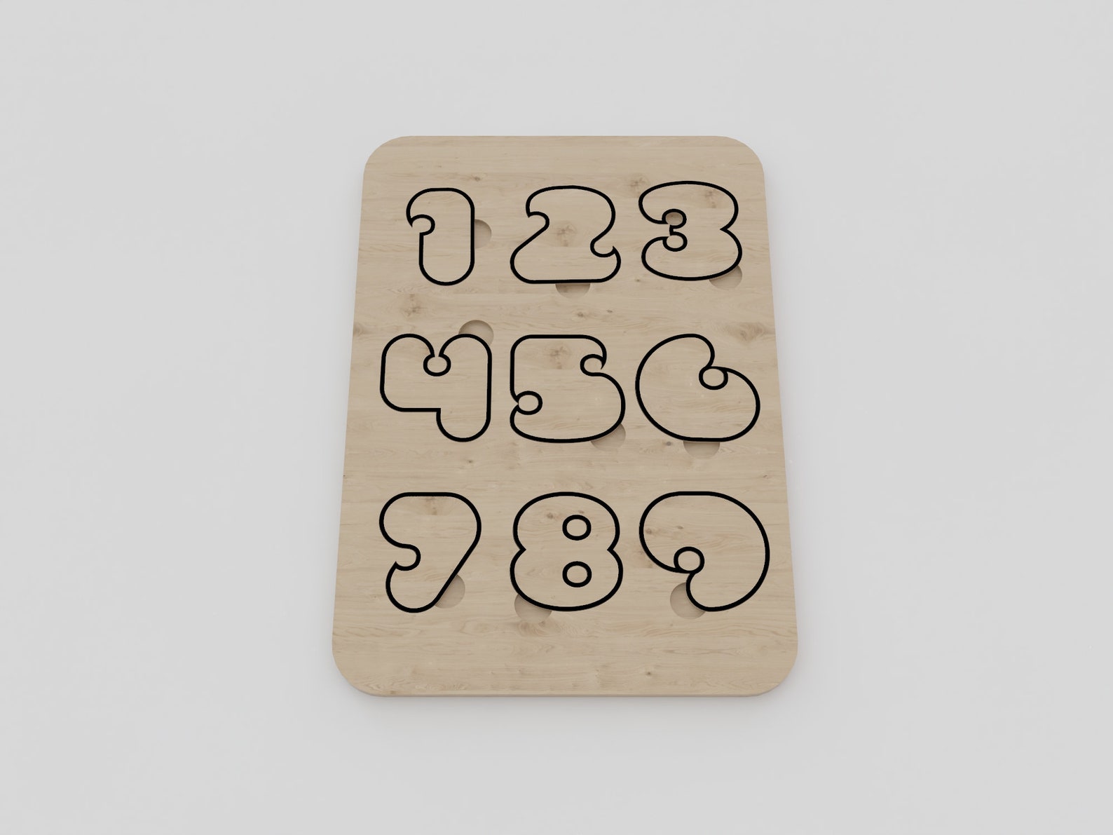 Laser Cut NUMBERS File Svg Templates Cnc and Puzzle, Dxf File for Kids ...