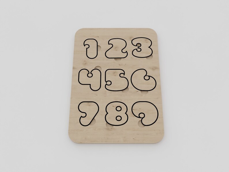 Laser Cut Numbers Puzzle SVG Templates: CNC Glowforge Files (digital ...