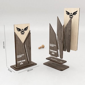Rectangle Award Trophy Laser Cut 4 Different Design. Svg Files, Wooden ...