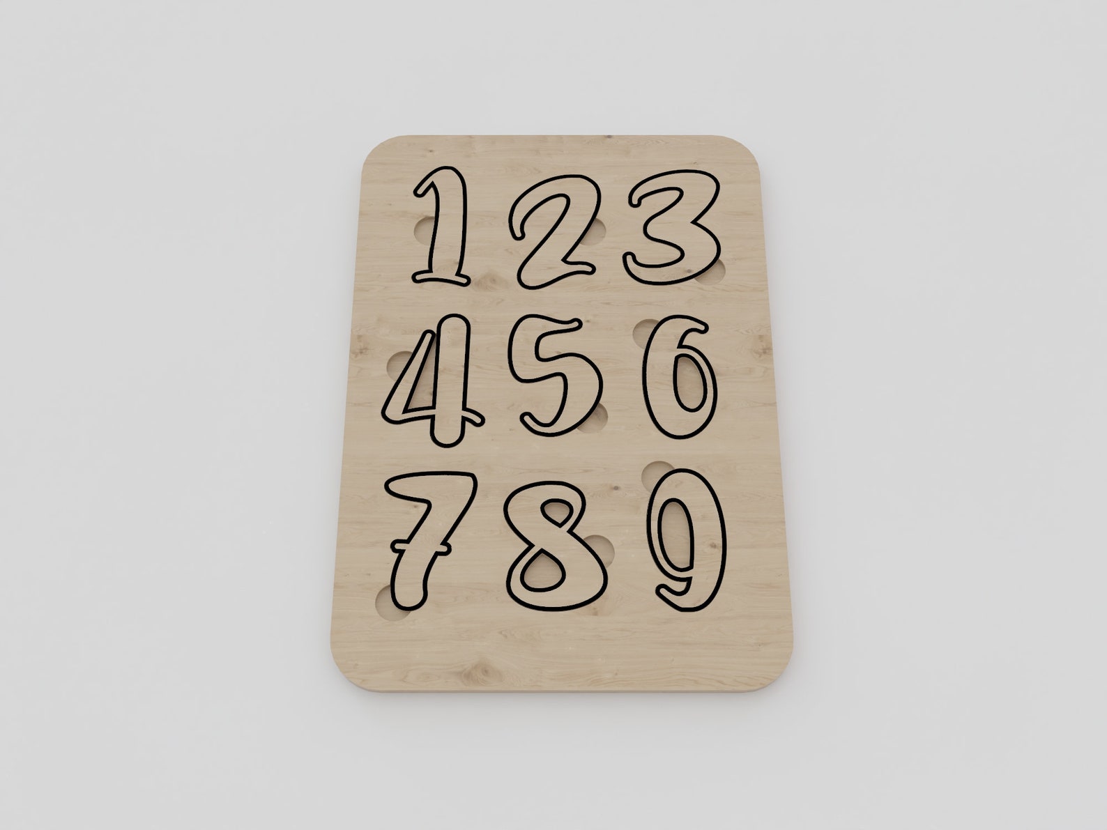 Laser Cut NUMBERS File Svg Templates Cnc and Puzzle, Dxf File for Kids ...