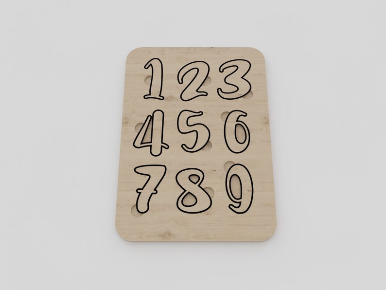 Laser Cut Numbers Puzzle SVG Templates: CNC Glowforge Files (digital ...