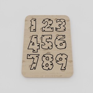 Laser Cut Numbers Puzzle SVG Templates: CNC Glowforge Files (digital ...