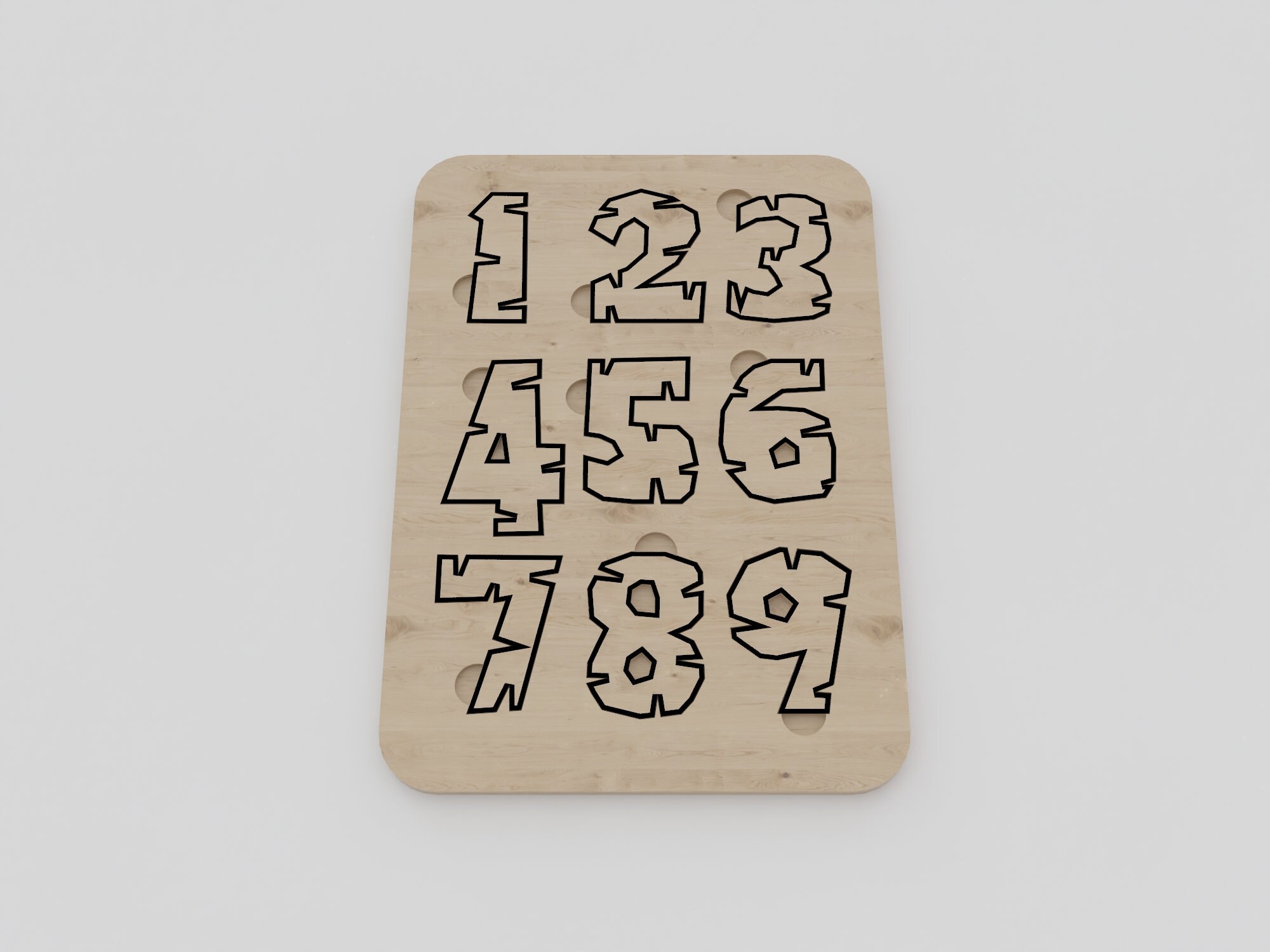 Laser Cut Numbers Puzzle SVG Templates: CNC Glowforge Files (digital ...