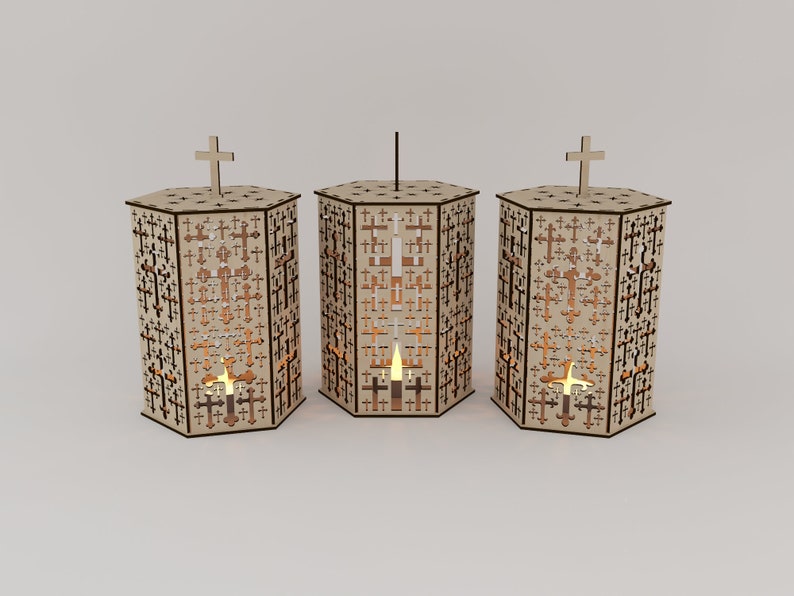Jesus and Holy Pilgrim, Night Light, Lamp Shade, Table Candle, Holder ...