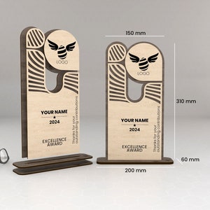 Modern Award Trophy Laser Cut 3 Different Design Svg Files, Wooden ...