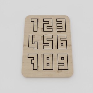 Laser Cut Numbers Puzzle SVG Templates: CNC Glowforge Files (digital ...
