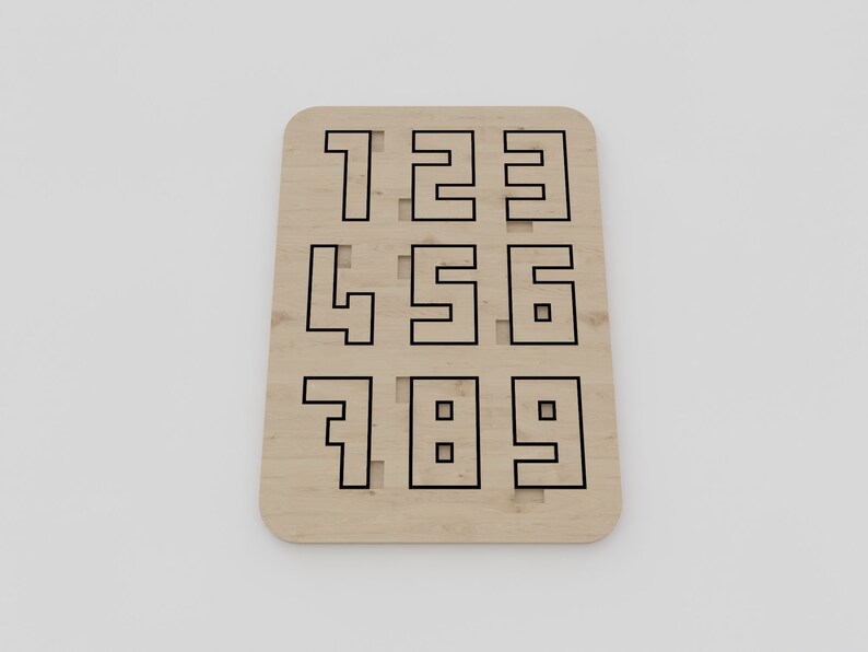 Laser Cut NUMBERS File Svg Templates Cnc and Puzzle, Dxf File for Kids ...
