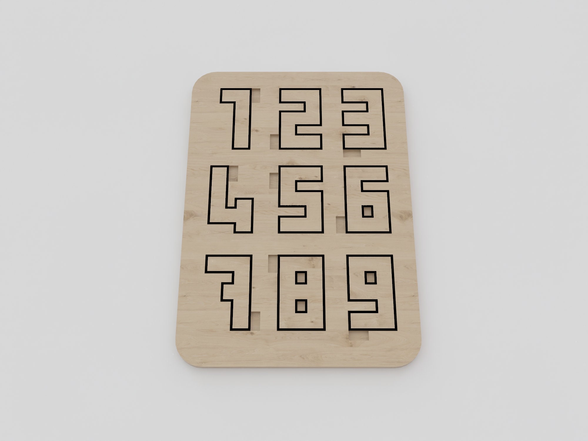 Laser Cut NUMBERS File Svg Templates Cnc and Puzzle, Dxf File for Kids ...