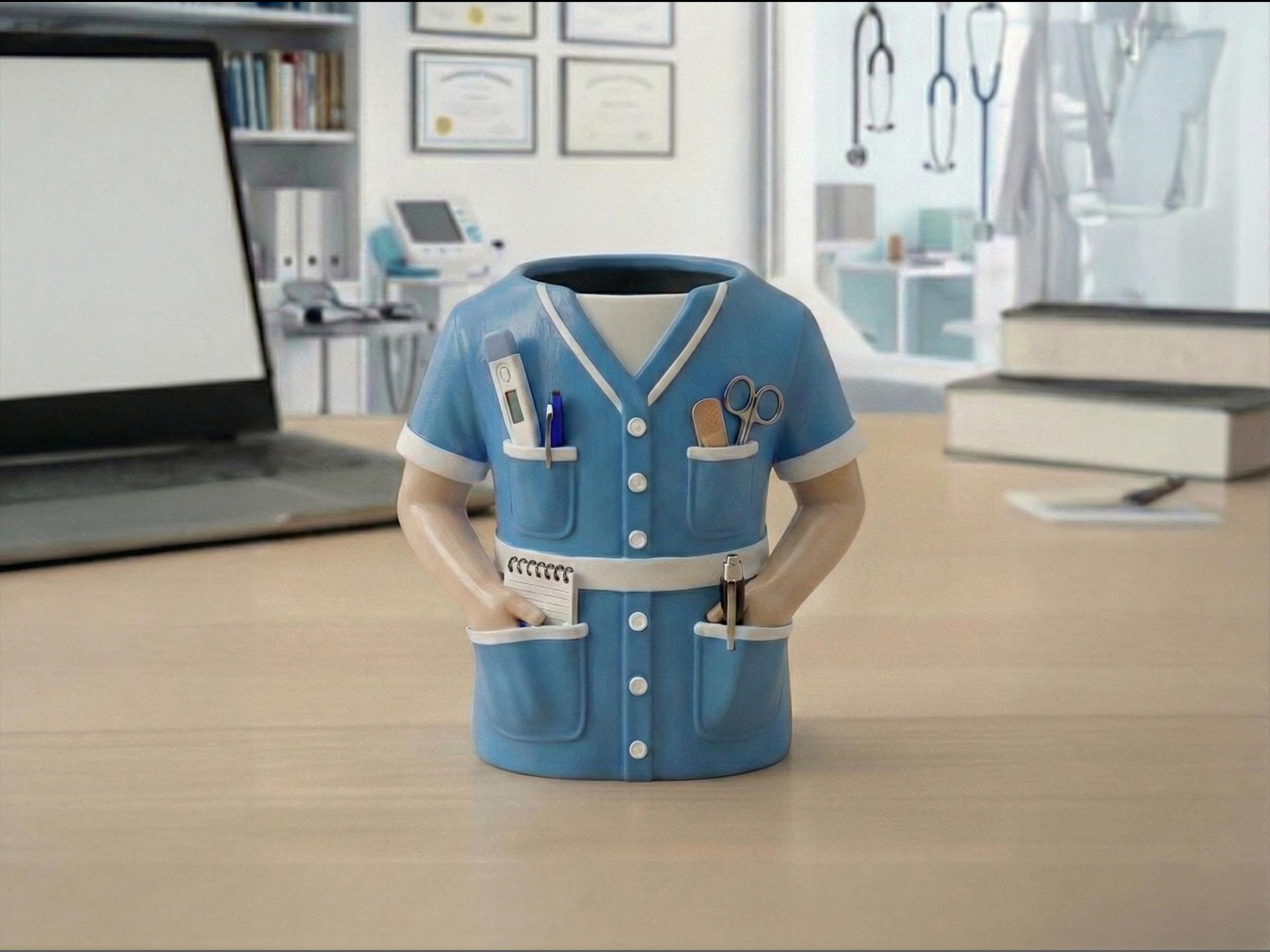 Nurse Pencil Holder STL File | Medical Desk Organizer | Stethoscope Pen ...