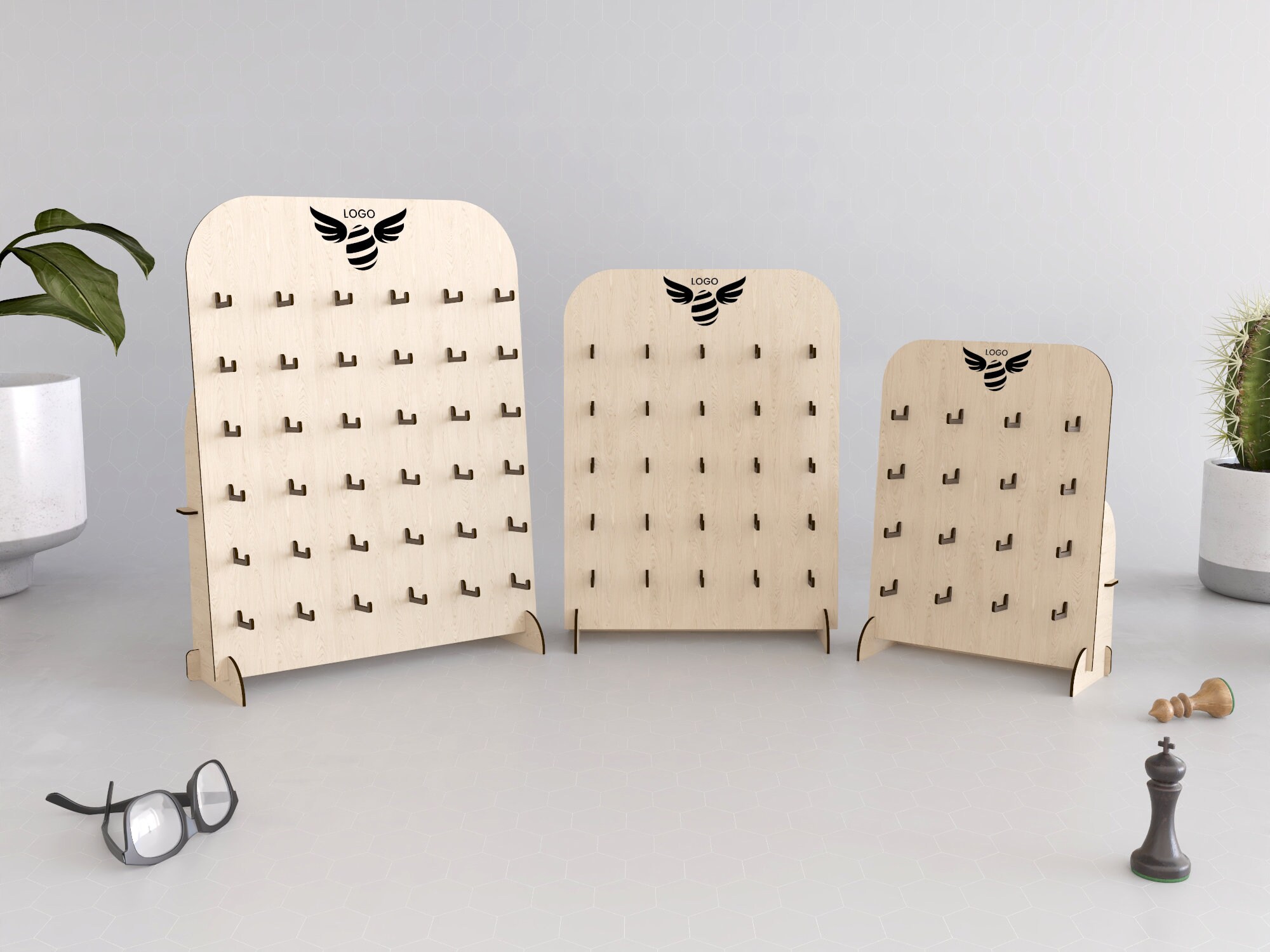 Earring Stand Laser Cut File: Jewelry Organizer SVG DXF Ai (digital ...