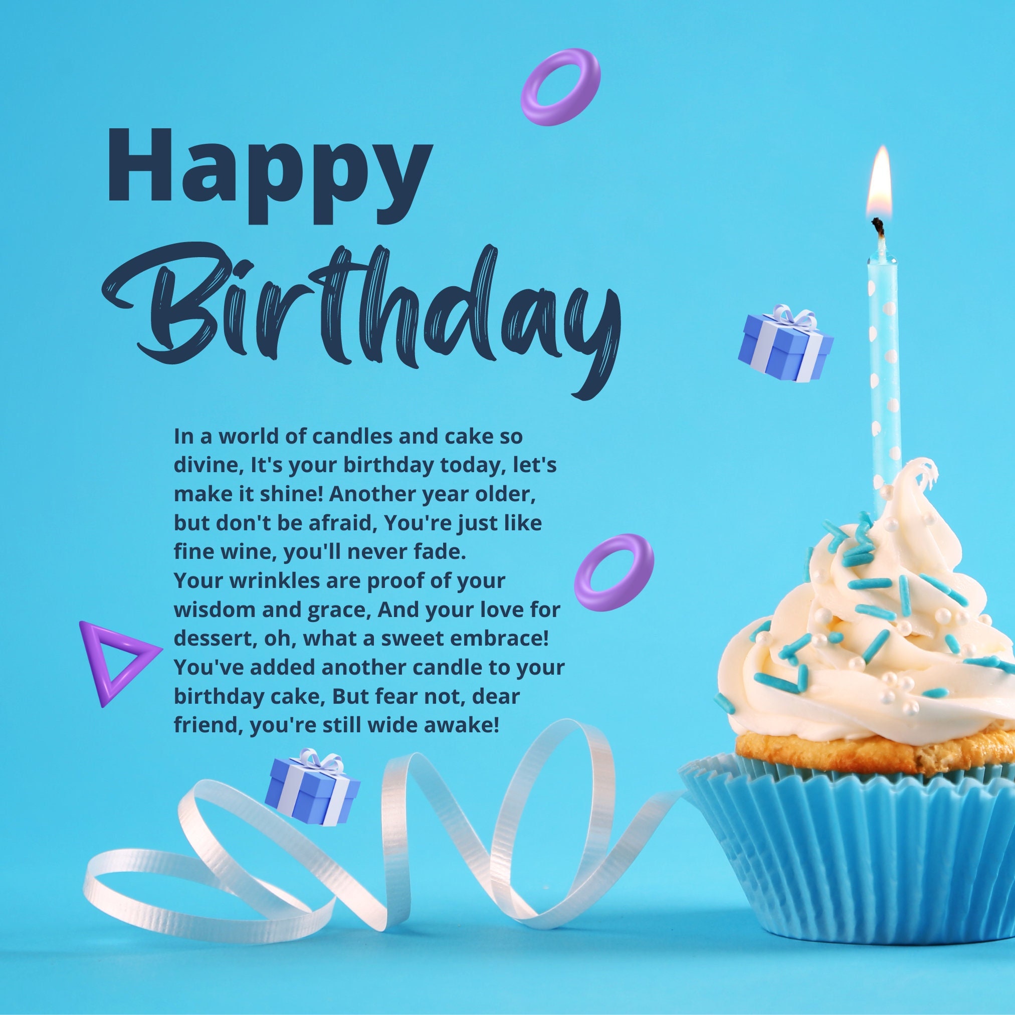 Poetic Birthday Card: Heartfelt Wishes in Every Line - Etsy