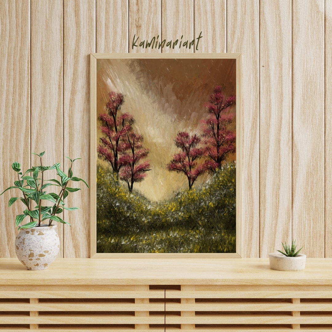 Printable Landscape Art Nature Illustration Modern Digital Art Abstract ...