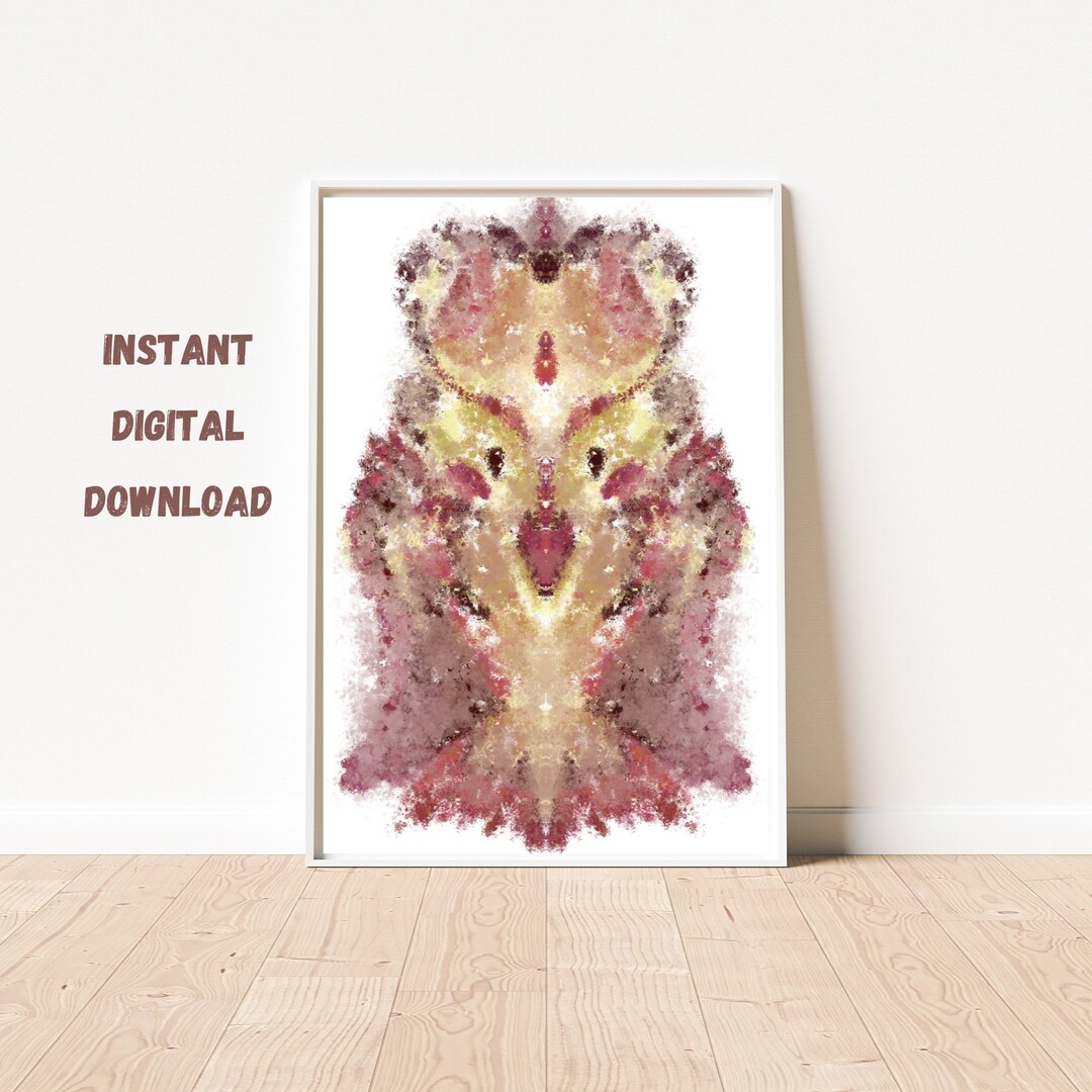 Pink Abstract Painting Printable Modern Home Office Wall Decor Creative ...