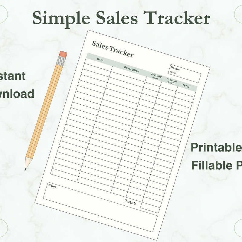 Sales Tracker - Etsy