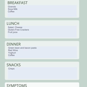 Simple Daily Food Diary for Food Sensitivity and Migraine Triggers ...