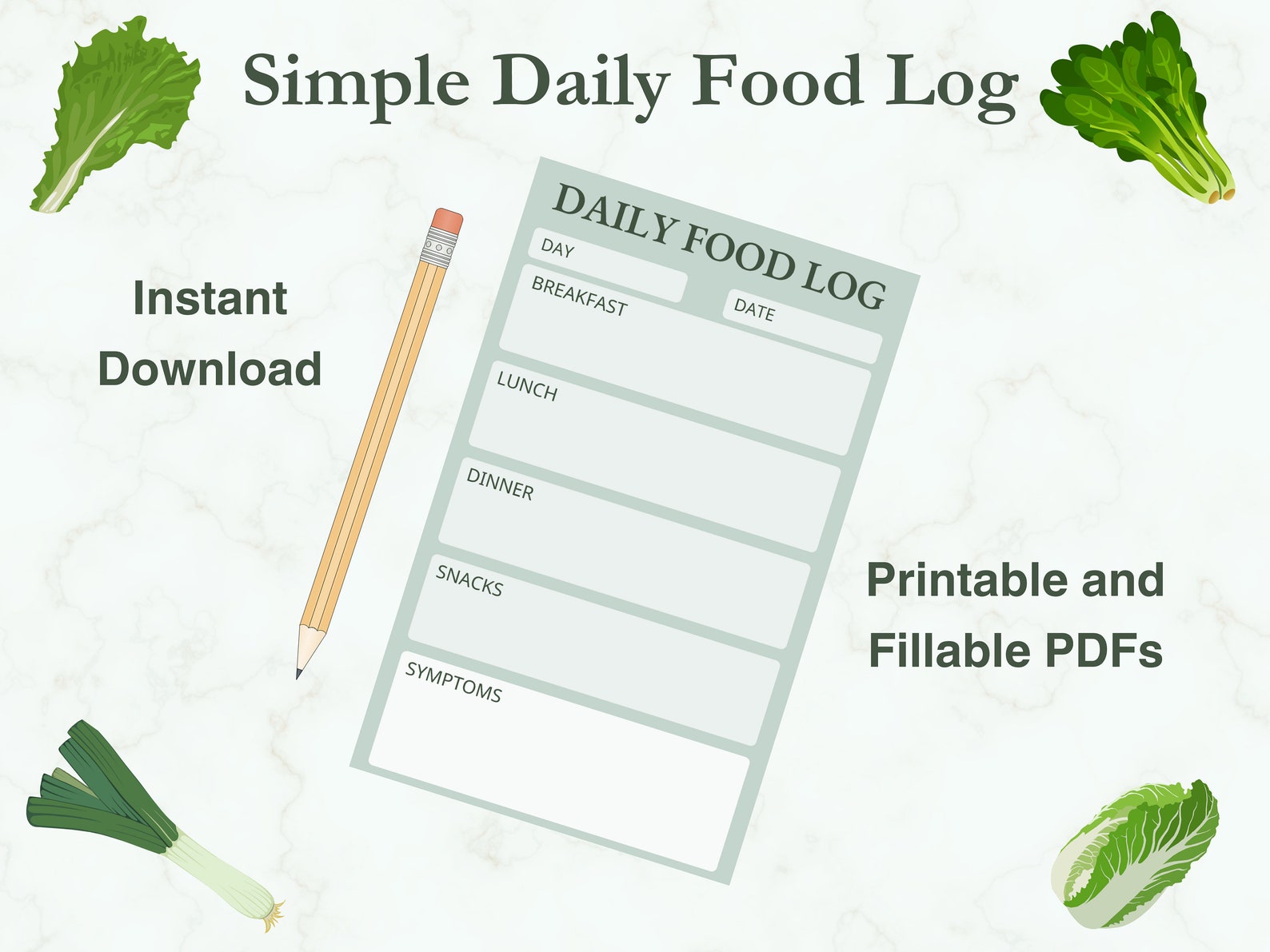 Simple Daily Food Diary for Food Sensitivity and Migraine Triggers ...