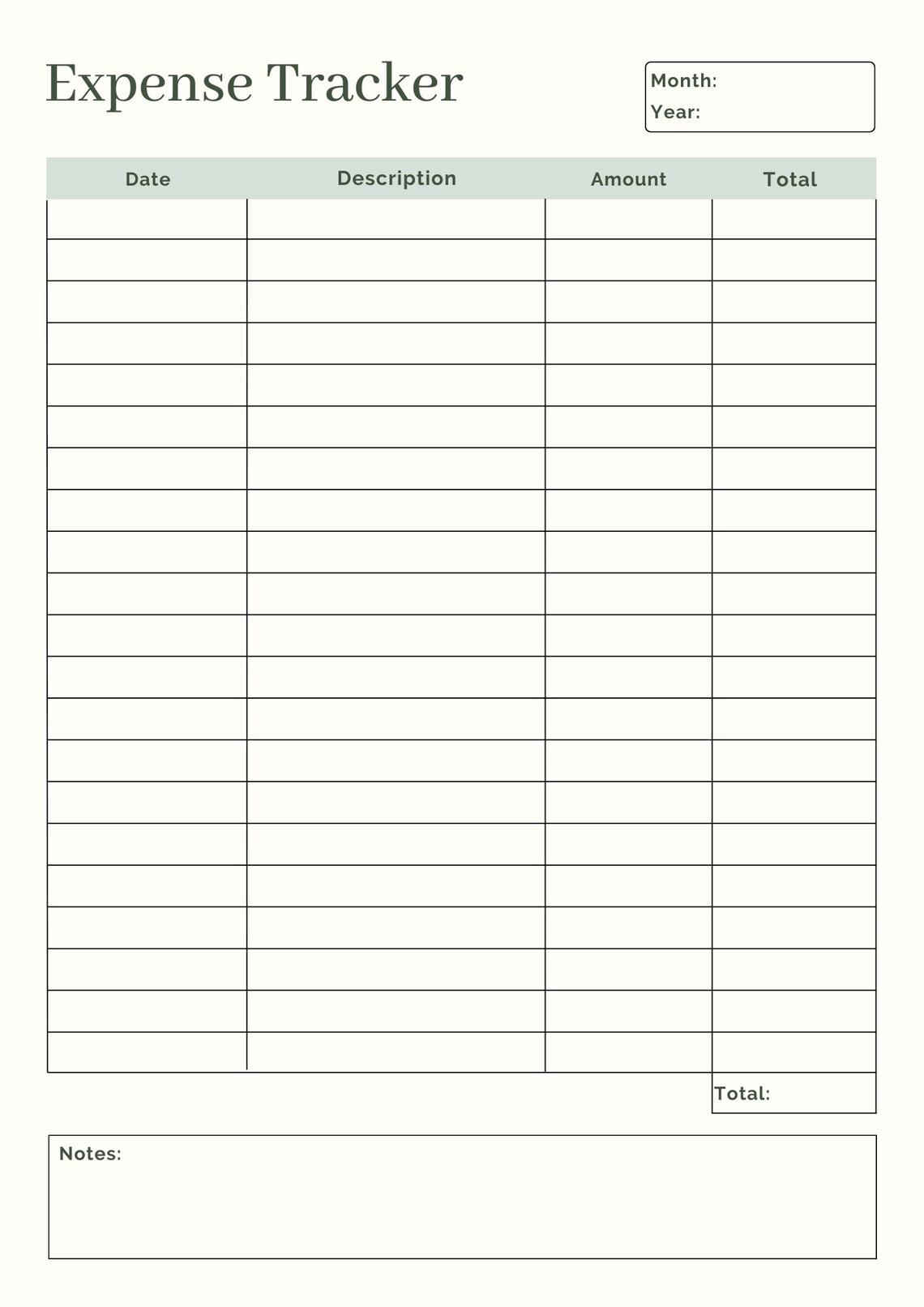 Simple Expense Tracker - Digital Download - Printable PDF and Fillable ...