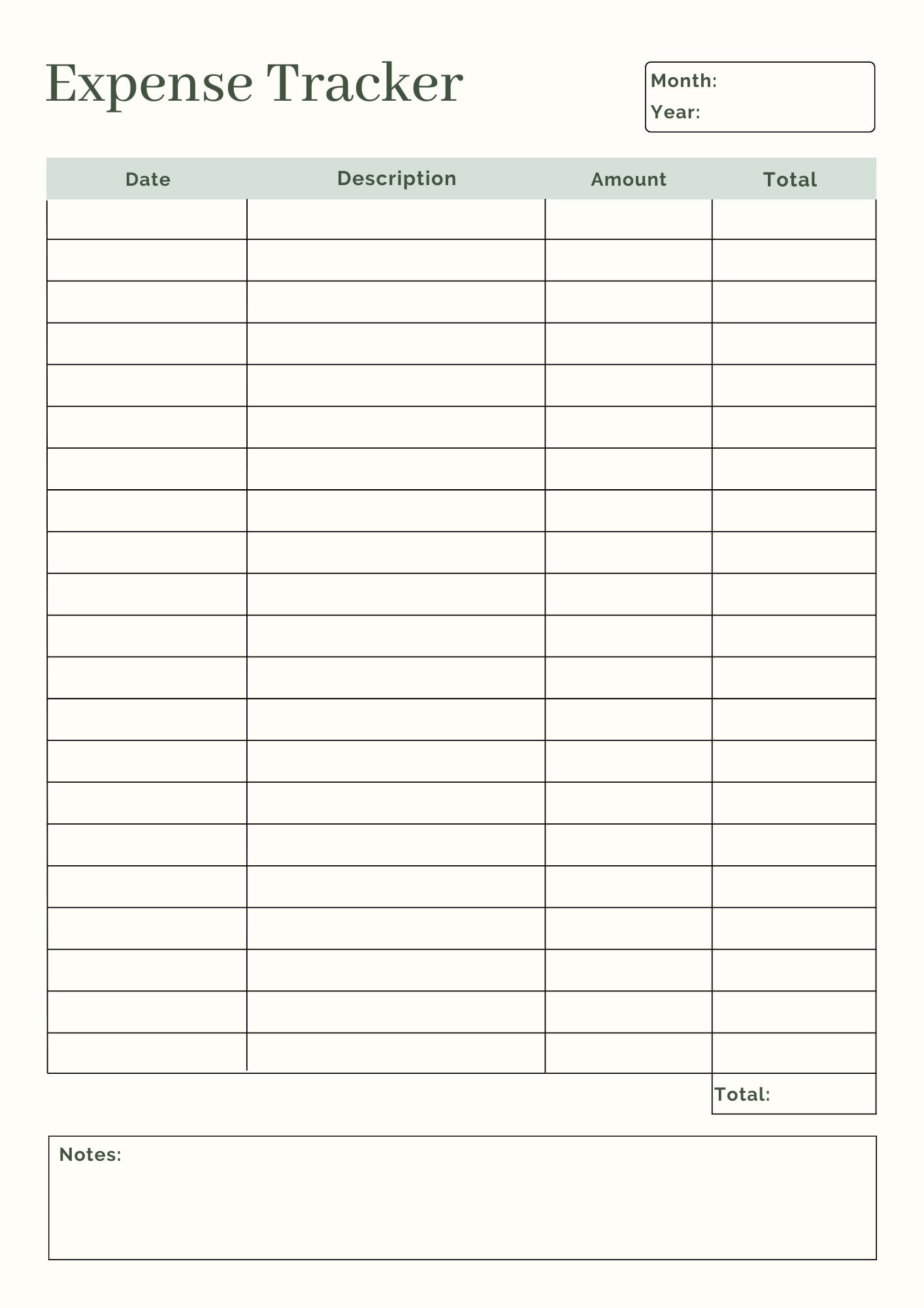 Simple Expense Tracker - Digital Download - Printable PDF and Fillable ...