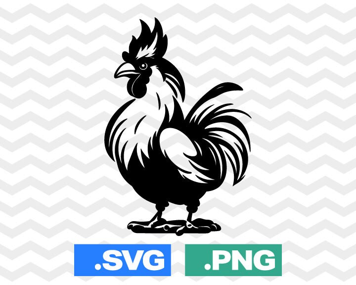 Rooster SVG File, Rooster Svg Files, Rooster PNG Cut File, Rooster ...