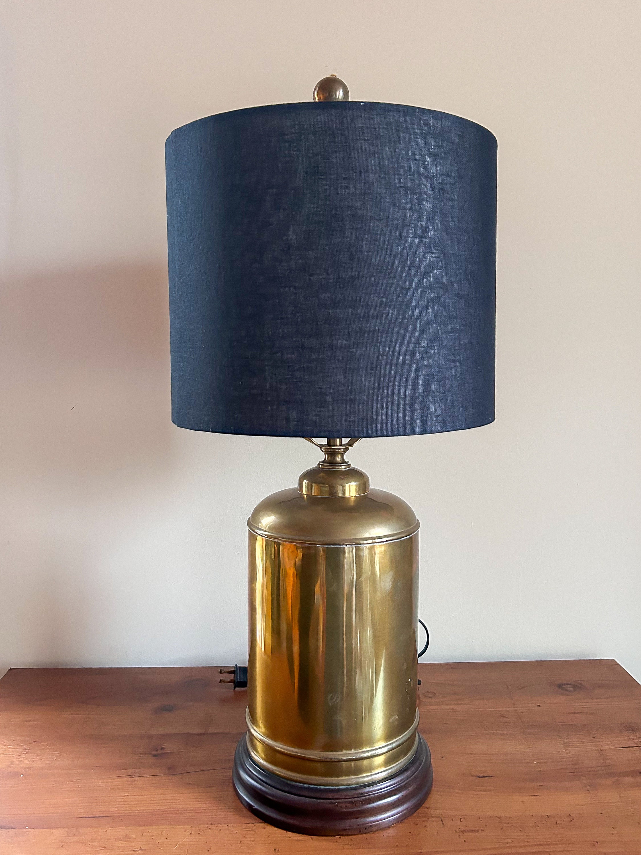 Vintage Wildwood Brass Canister Lamp - Etsy