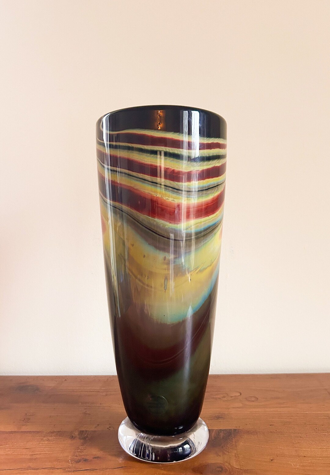 Art Glass Vase by the Melting Pot Glassworks Signed by Artists - Etsy
