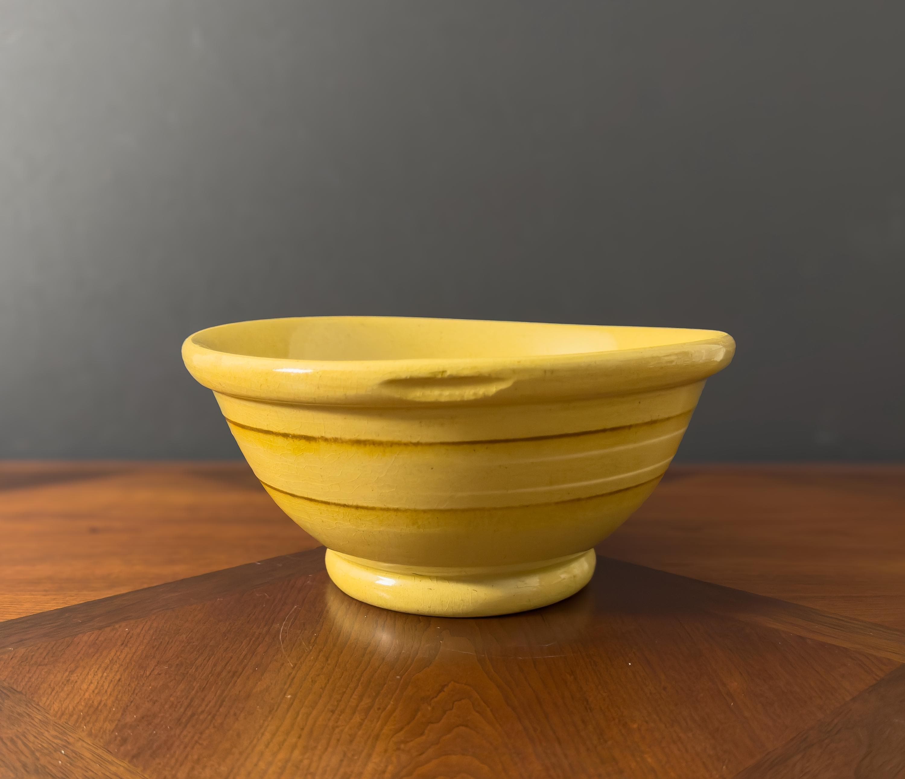 Antique Yellow Ware Bowl *as Is* - Etsy