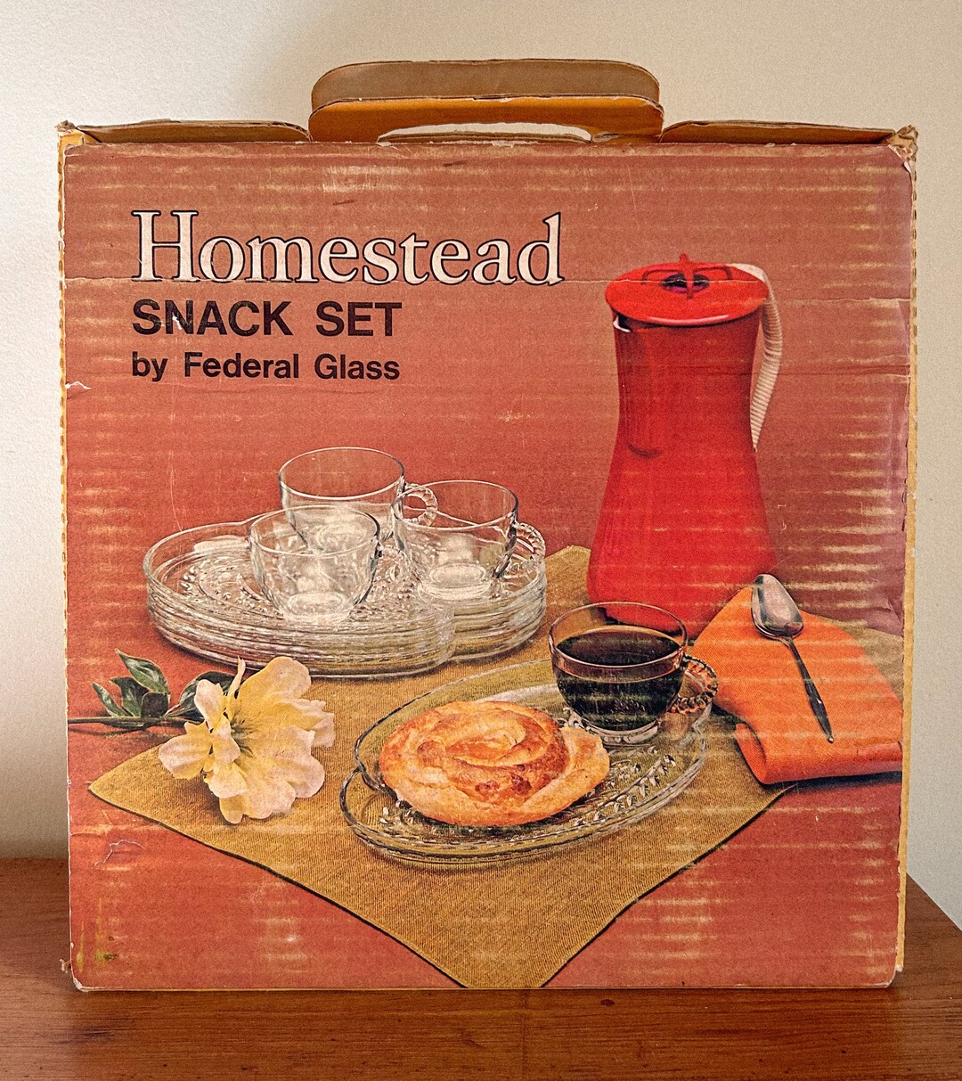 Vintage Homestead Snack Set by Federal Glass - Etsy