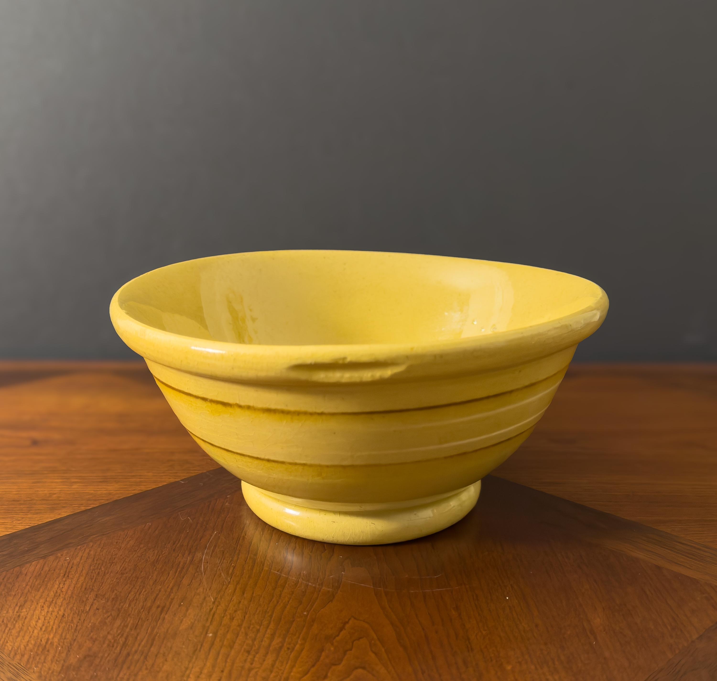 Antique Yellow Ware Bowl *please Read Description* - Etsy