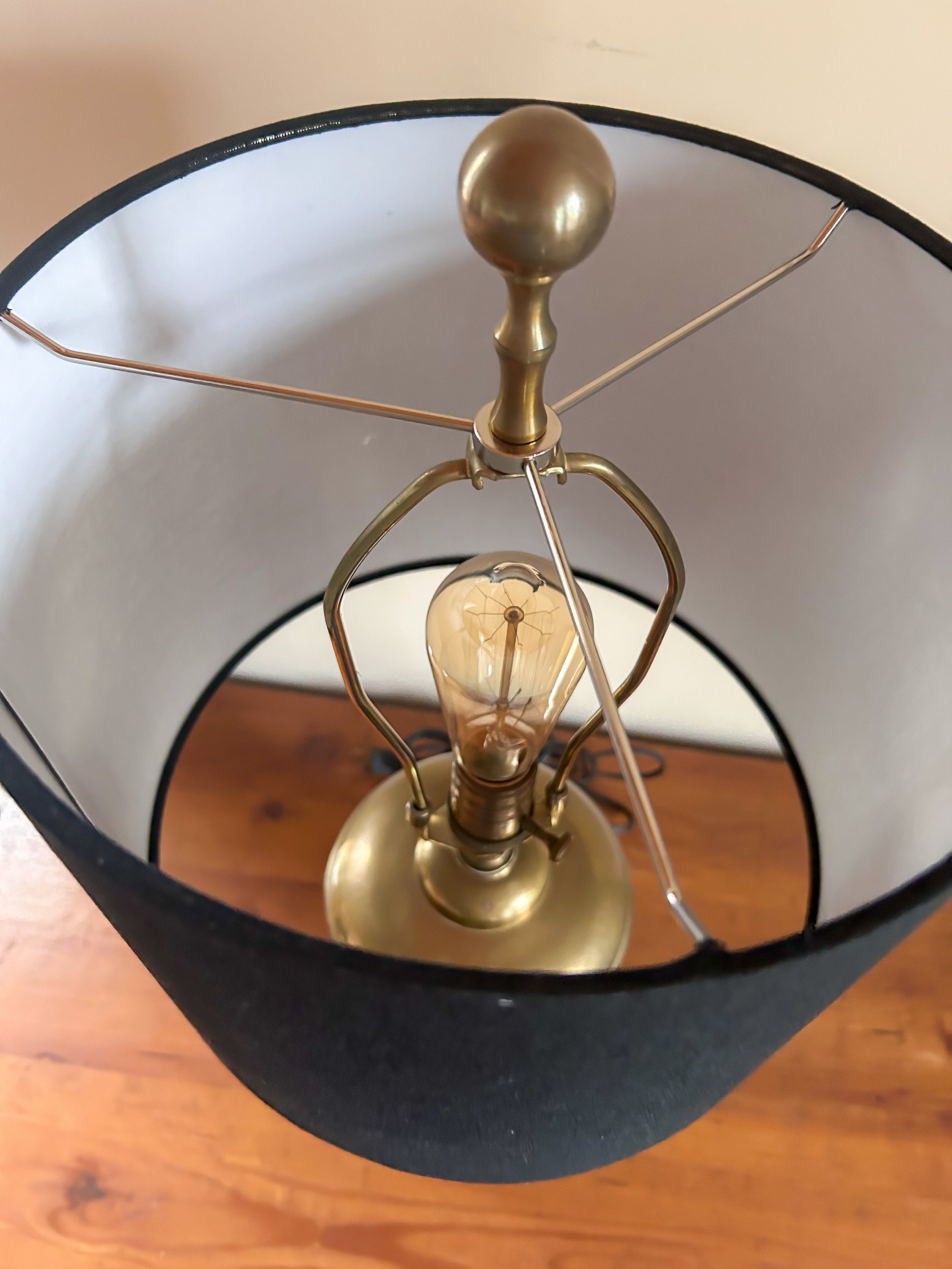 Vintage Wildwood Brass Canister Lamp - Etsy